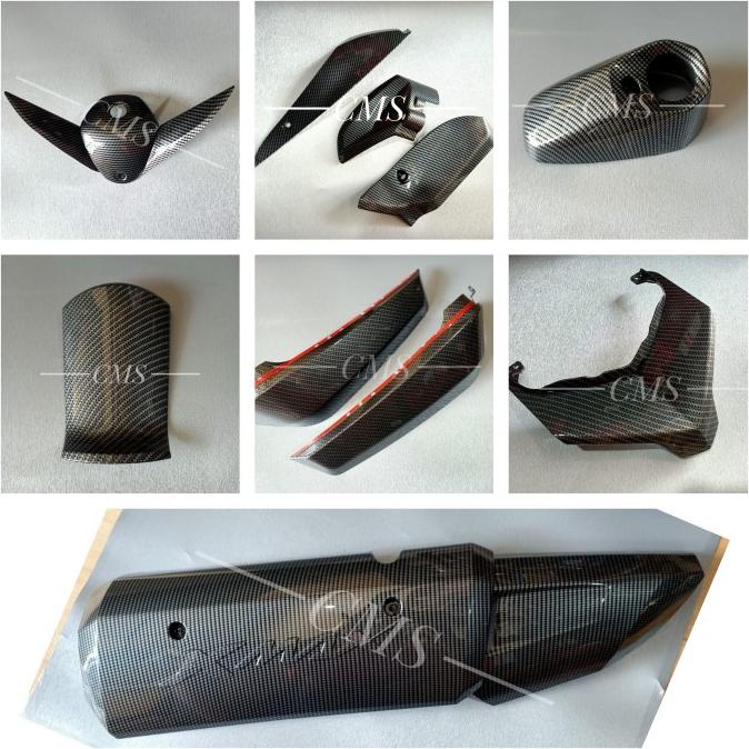 Jual carbon nemo XMAX 250 cover knalpot cvt tangki winglet kaki ...