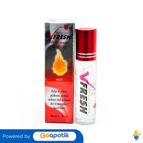 Jual VFRESH MINYAK ANGIN AROMATERAPHY HOT 8 ML | Shopee Indonesia