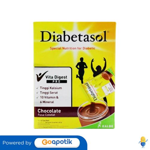 Jual DIABETASOL VITA DIGEST PRO RASA COKELAT 60 GRAM BOX 6 SACHET (360 ...