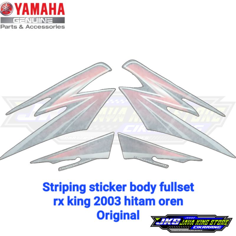 Jual Striping stiker body Rx king rxking 2003 hitam oren fullset tangki ...
