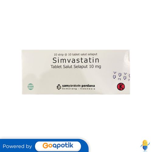 Jual SIMVASTATIN SAMPHARINDO 10 MG BOX 100 TABLET | Shopee Indonesia