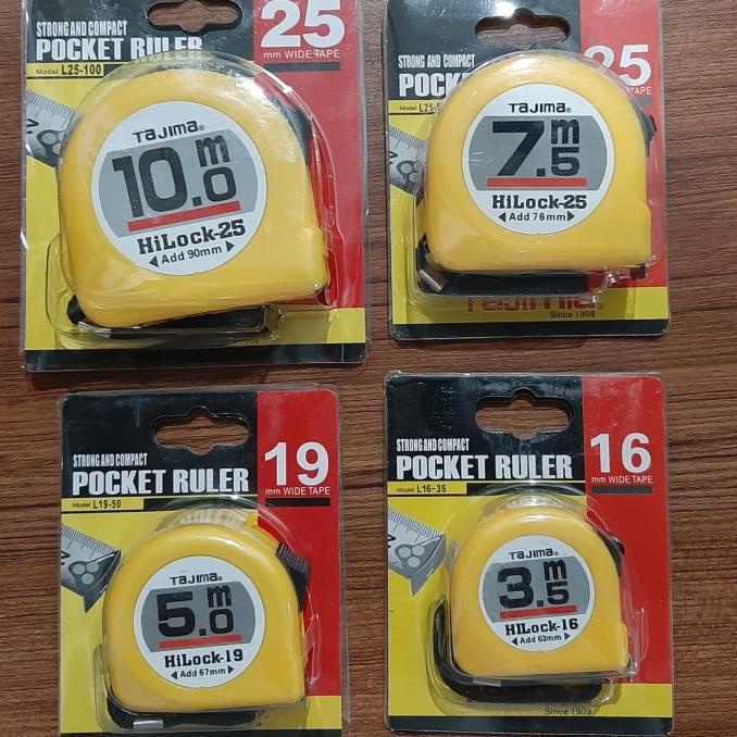 Jual meteran tajima 7.5m/meteran tajima 5m/meteran tajima 3.5m/alat penguku | Shopee Indonesia