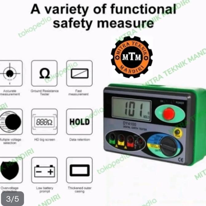 Jual Alat Ukur Alat Ukur Tester Digital Earth Tester Grounding Dy4100 ...