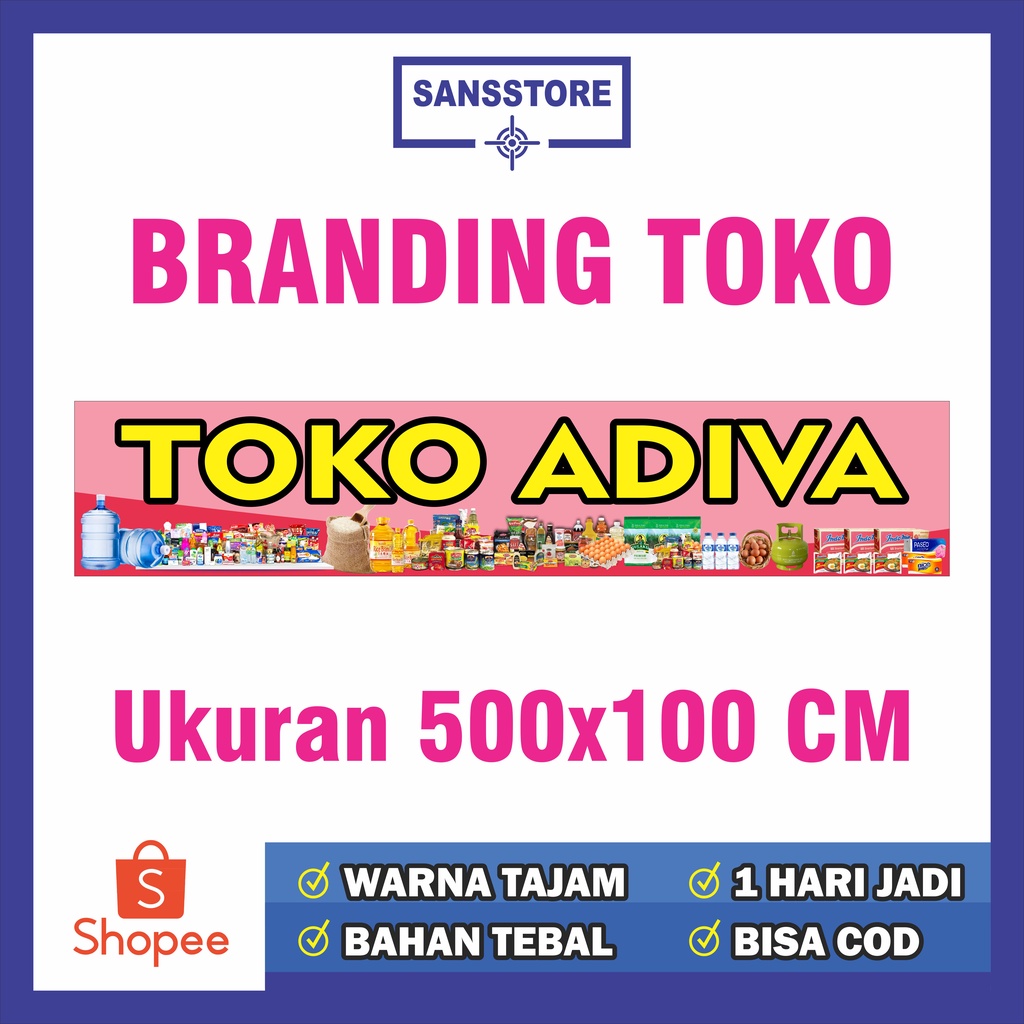 Jual BANNER TOKO BANNER WARUNG BENNER BENER SPANDUK BALIHO | Shopee ...