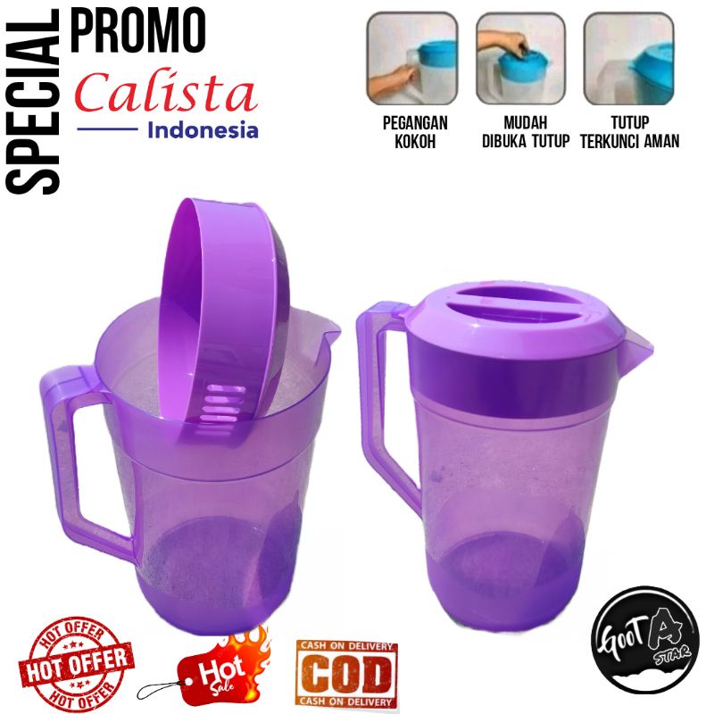 Jual TEKO JUMBO 4,1 LITER CALISTA TUTUP MODE LOCK / TEKO JUMBO CALISTA / TEKO PLASTIK TUTUP ...
