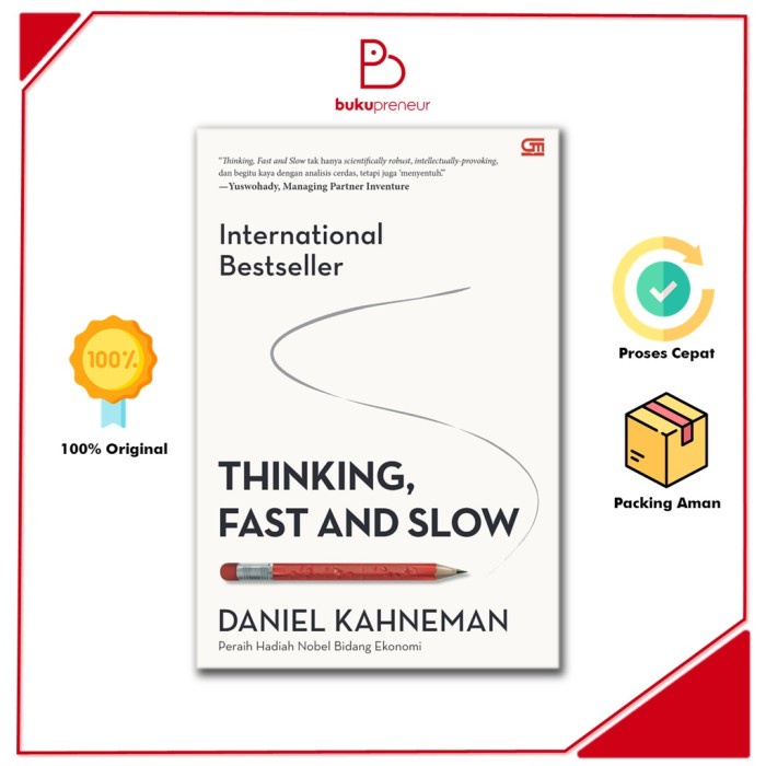 Jual FLASH SALE!!! THINKING, FAST AND SLOW (COVER BARU) DANIEL KAHNEMAN ...