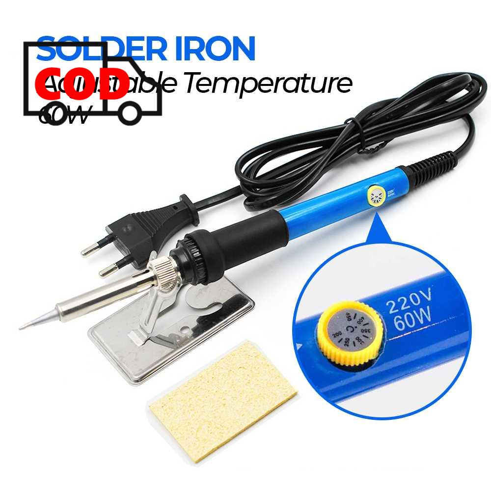 Jual Solder Listrik 60 Watt Paket Lengkap Dudukan Spons Cepat Panas Adjustable Temperature High ...