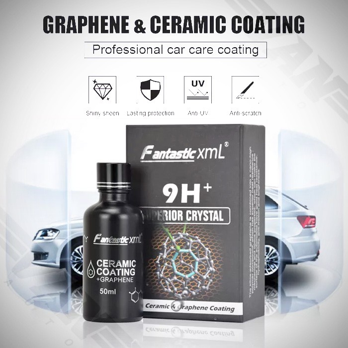 Jual COD Ceramic Coating Mobil Crystal Diamond Graphene Coating 50Ml - 9H Bisa Sameday | Shopee ...