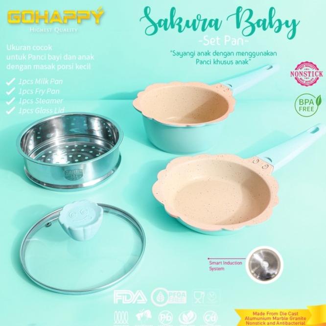 Jual Panci Set Sakura Bayi Original Gohappy Peralatan Masak Mpasi Di ...