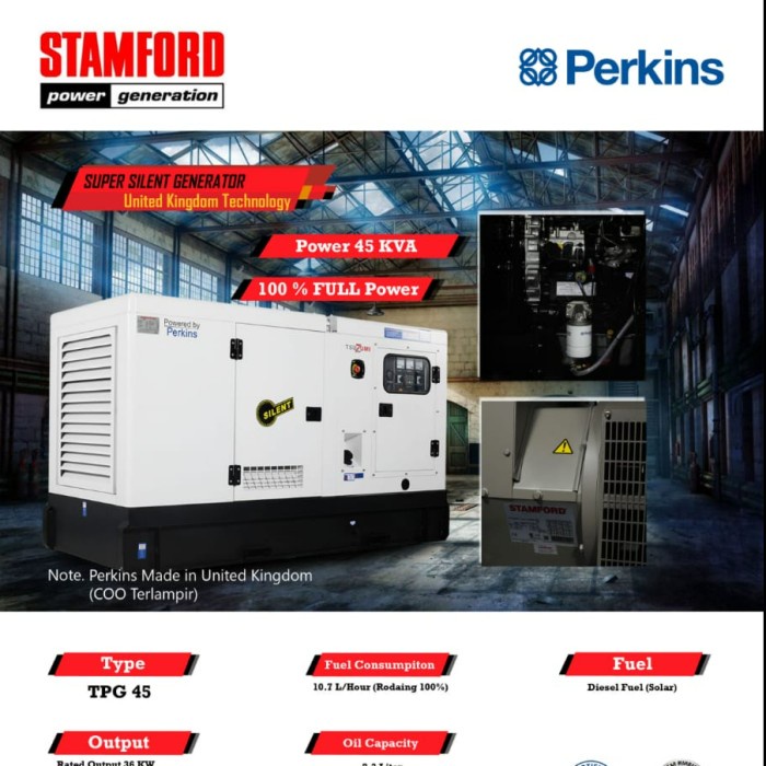 Jual Genset 45 kva Perkins Stamford Silent Generator by TSUZUMI TPG45 DP | Shopee Indonesia