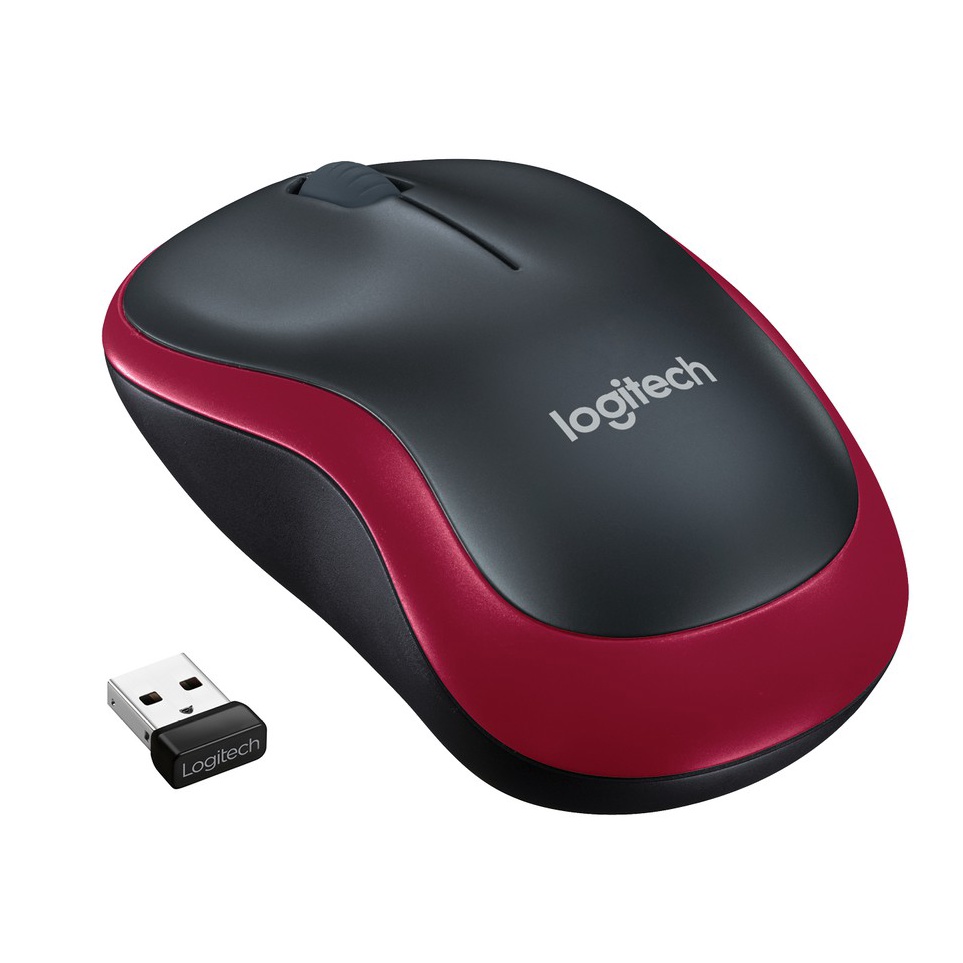Jual PROMO MENARIK Logitech Wireless Mouse M185 Red Optical - Mouse ...