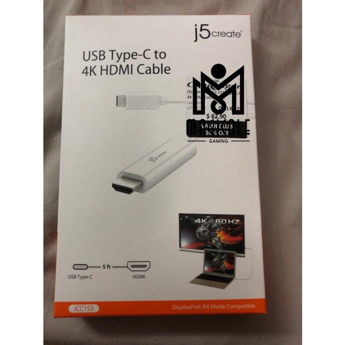 Jual [Original] J5Create Jcc153 Usb™ Type-C To 4K Hdmi™ Cable Bisa ...