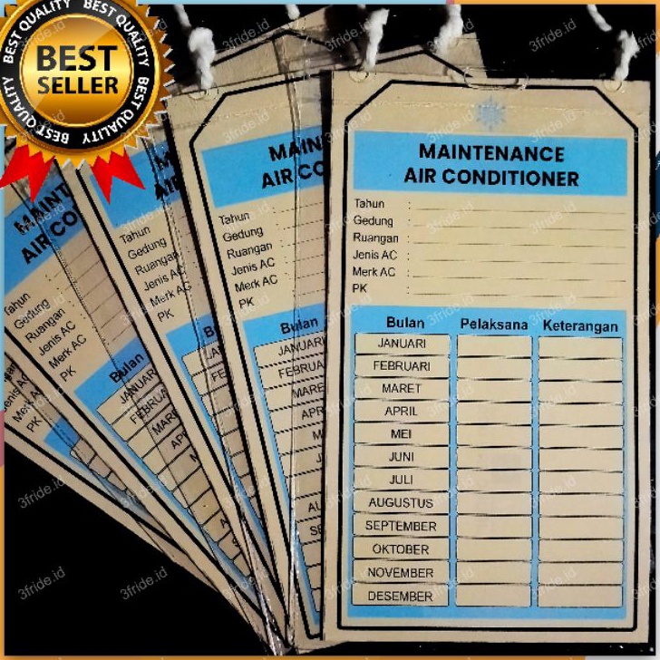 Jual Ready Stock Laporan AC/Air Conditioner/Maintenance/Log AC/Kartu Ac ...