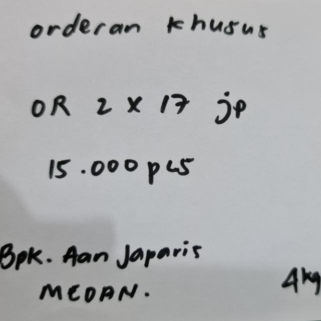 Jual Orderan Khusus Bapak Aan Japaris | Shopee Indonesia