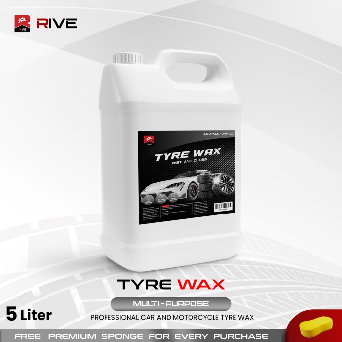 Jual SEMIR BAN RIVE TYRE WAX TIRE GEL 5 LITER 5000 ML SEMIR BAN MURAH ...