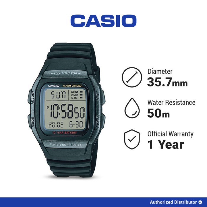 Jual [READY INSTANT] Casio Jam Tangan Pria W-96H-1BVDF Digital Original | Shopee Indonesia