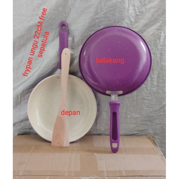 Jual Teplon frypan anti lengket 22cm free sepatula | Shopee Indonesia