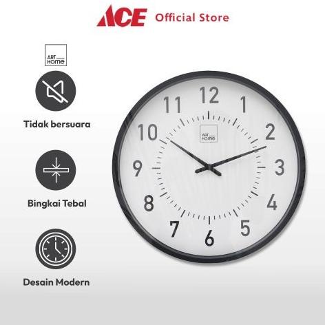 Jual Ace - Arthome 40 Cm Jam Dinding Number - Putih/Hitam | Shopee ...