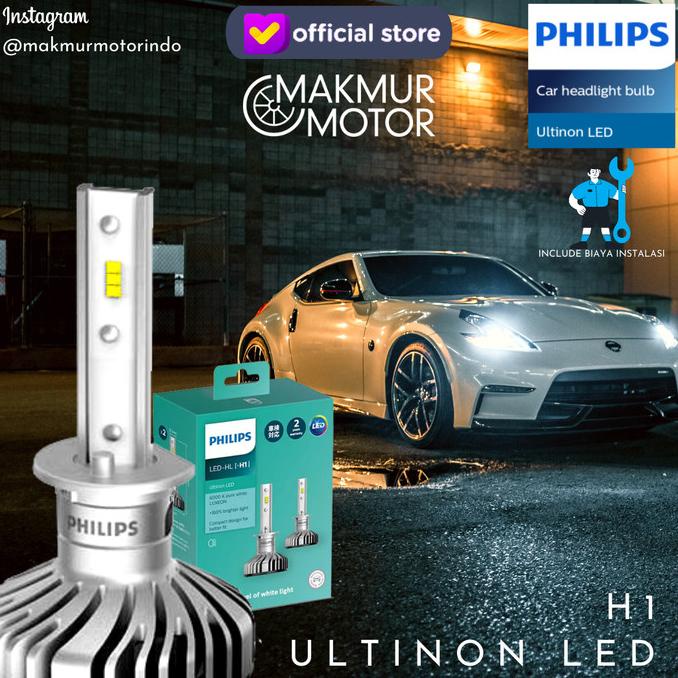 Jual LAMPU MOBIL PHILIPS H1 ULTINON LED 6000K (FREE PEMASANGAN ...