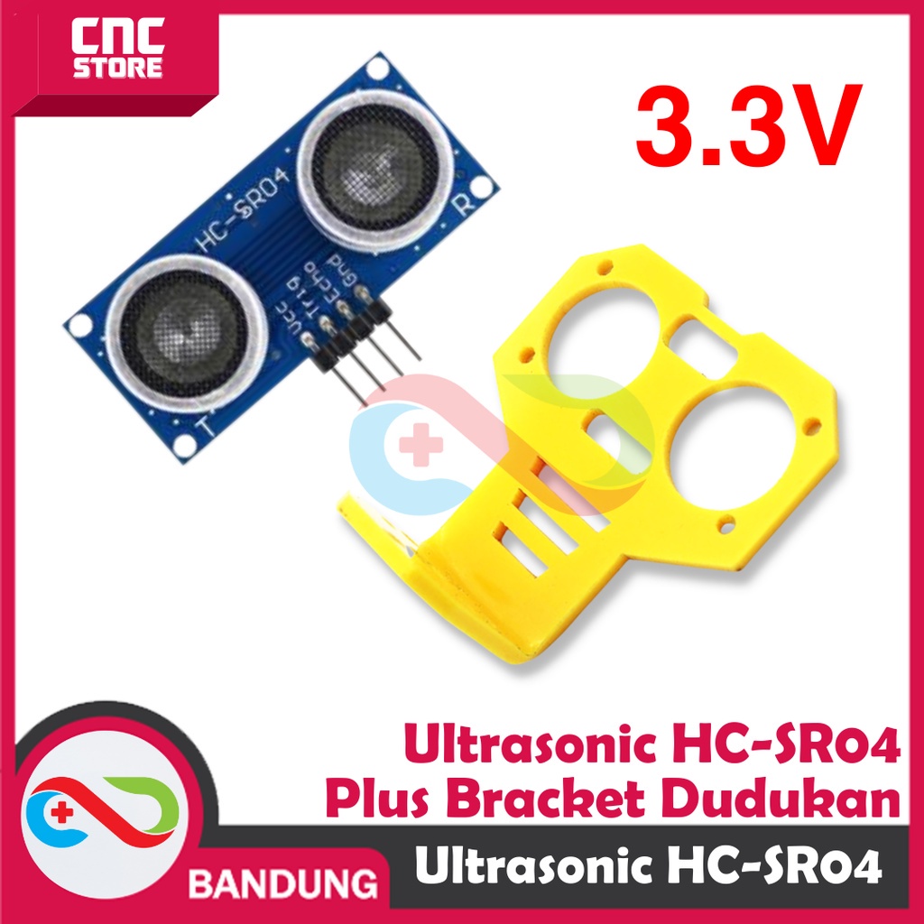 Jual HC-SR04 ULTRASONIC DISTANCE MEASURING SENSOR 3.3V 5V WITH BRACKET ...