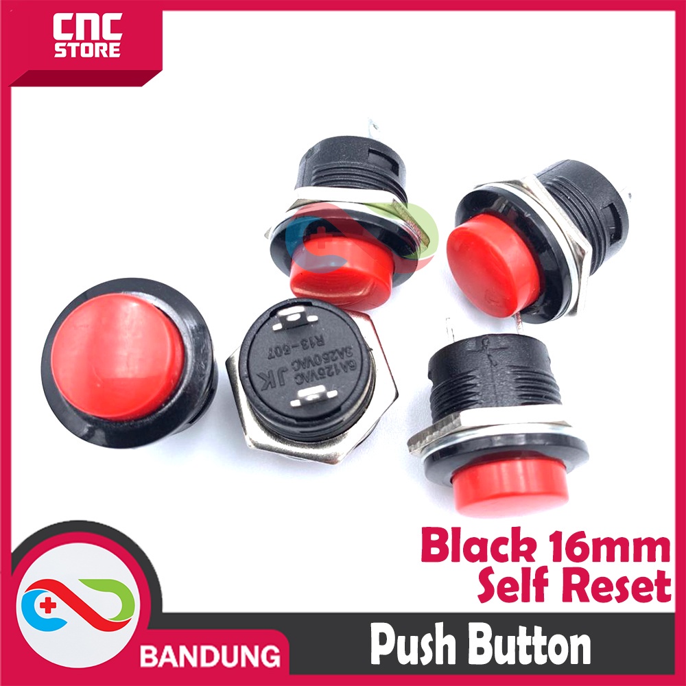Jual PUSH BUTTON NON LOCKING 16MM SELF RESET RED | Shopee Indonesia
