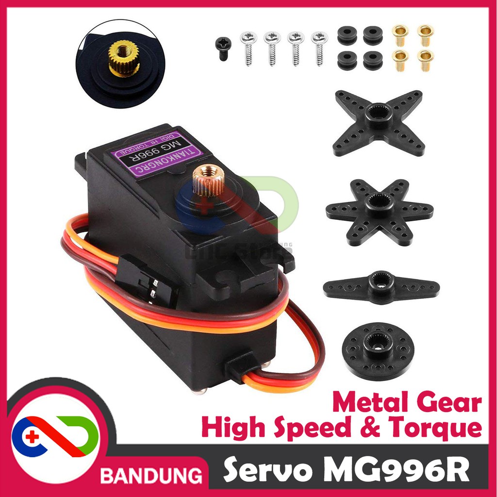Jual TOWERPRO MOTOR SERVO MG996R MG996 METAL GEAR UPGRADE | Shopee ...