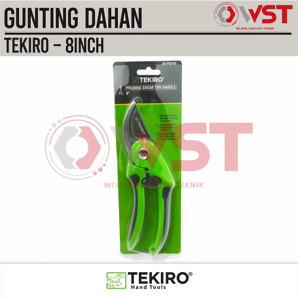 Jual Tekiro Gunting Dahan Bengkok 8" / Gunting Daun / Gunting Tanaman ...