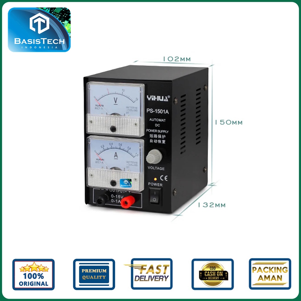 Jual POWER SUPPLY 1A 15V YIHUA 1501A ORIGINAL QUALITY | Shopee Indonesia