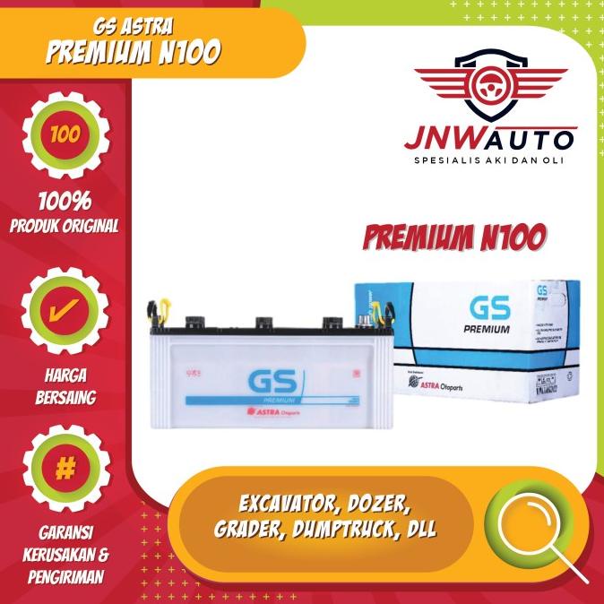 Jual Aki Mobil GS Astra Premium N100 - Excavator, Dozer, Grader, Dumptruck | Shopee Indonesia