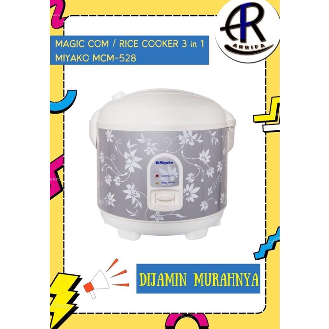 Jual Original Miyako Magic Com Rice Cooker 3 In 1 Ukuran 1,8 L- Mcm 528 ...