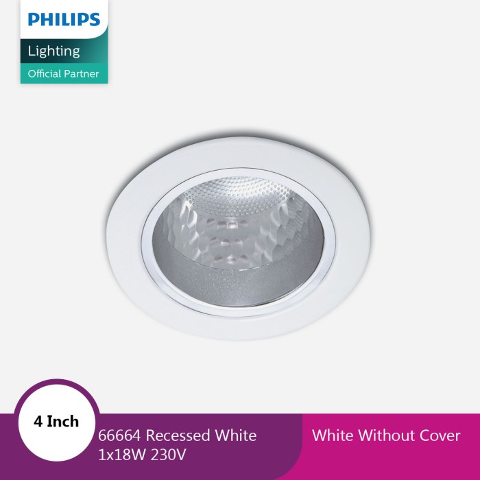 Jual Philips Recessed Downlight White 66664 1x18W 230V | Shopee Indonesia