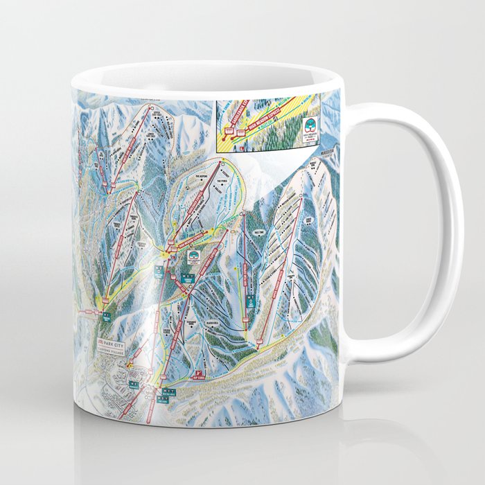 Jual Mug Kopi Ski Snowboard Peta Jalur Park City Utah | Shopee Indonesia