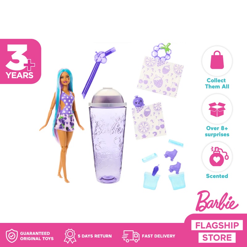Jual Barbie Pop Reveal Purple Grape Fizz Doll - Mainan Boneka Anak ...