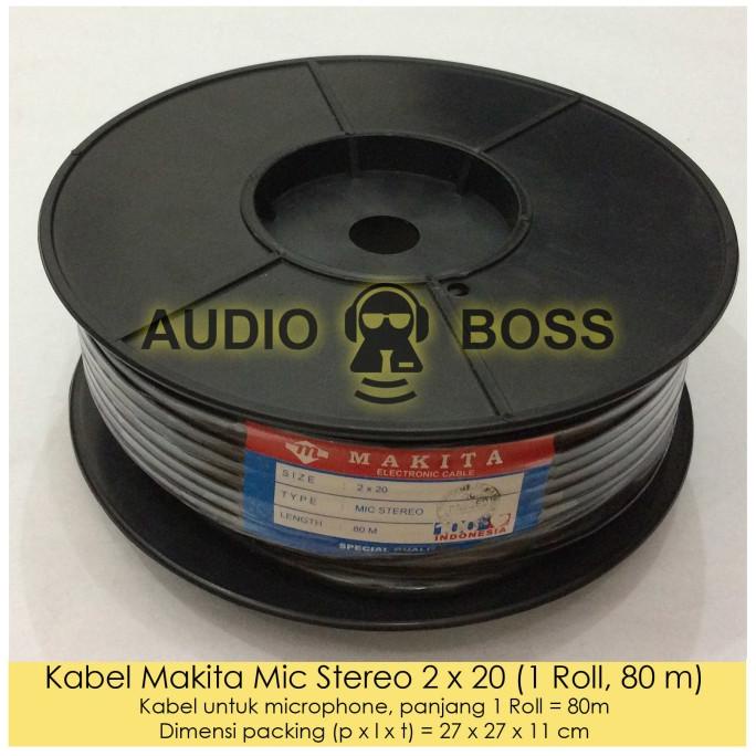 Jual Kabel Audio Mic Stereo Makita Original Hitam 2X20 80M 80 Meter 1 ...