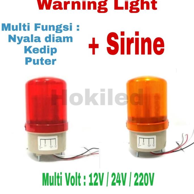 Jual Lampu Warning Light Rotary Sirine LED 4 inch Multivolt MultiFungsi ...