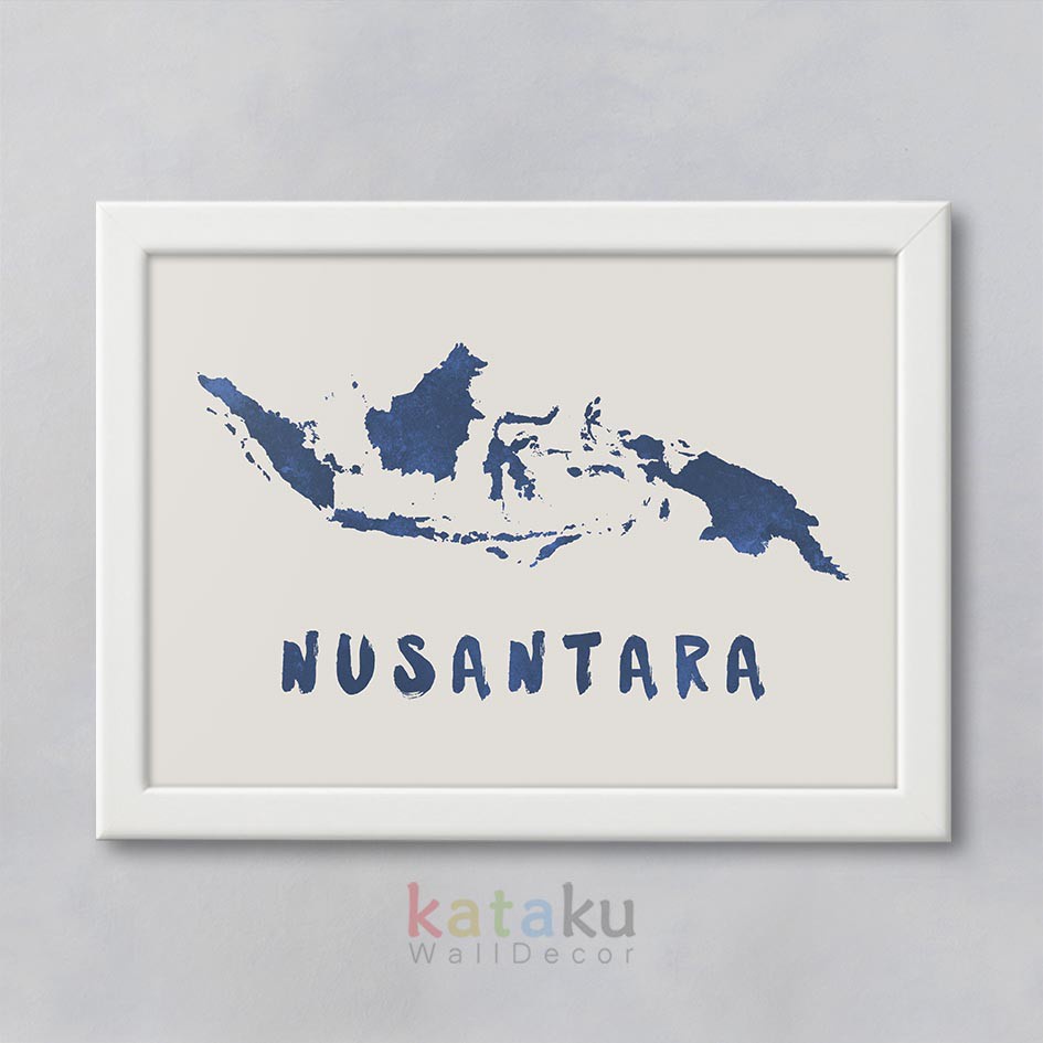 Jual Poster Peta Kepulauan Nusantara Map Print Art Wall Decor Hiasan ...