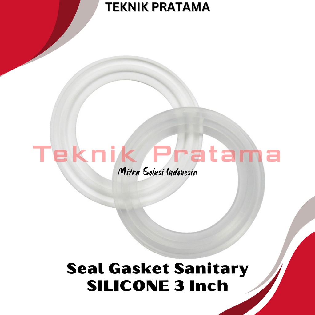 Jual 3" Gasket Seal Type SILICONE Sanitary Tri Clamp Size 3 inch ...