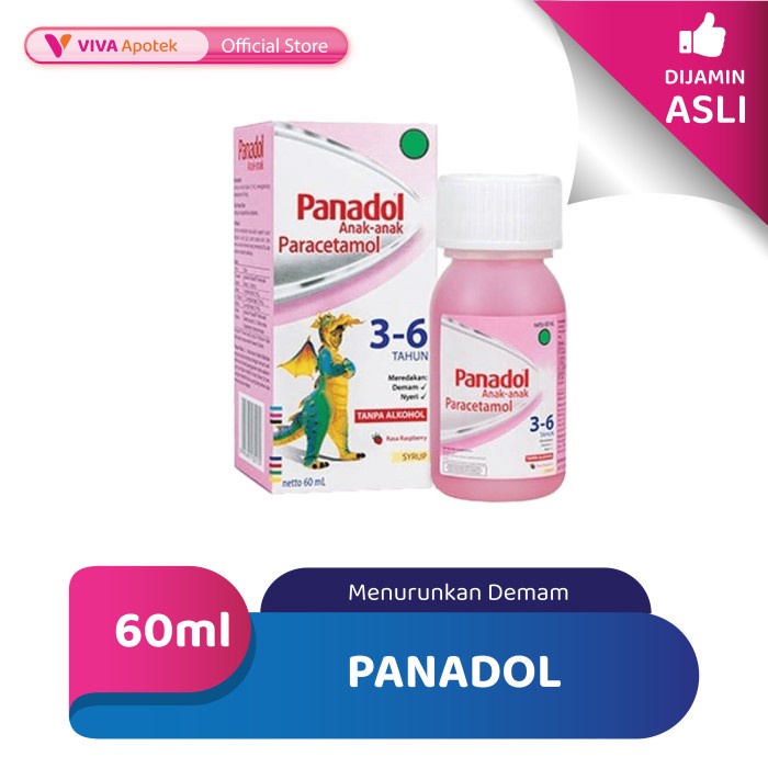 Jual Panadol Sirup Anak 1-6 Tahun untuk Menurunkan Demam (60 ml ...