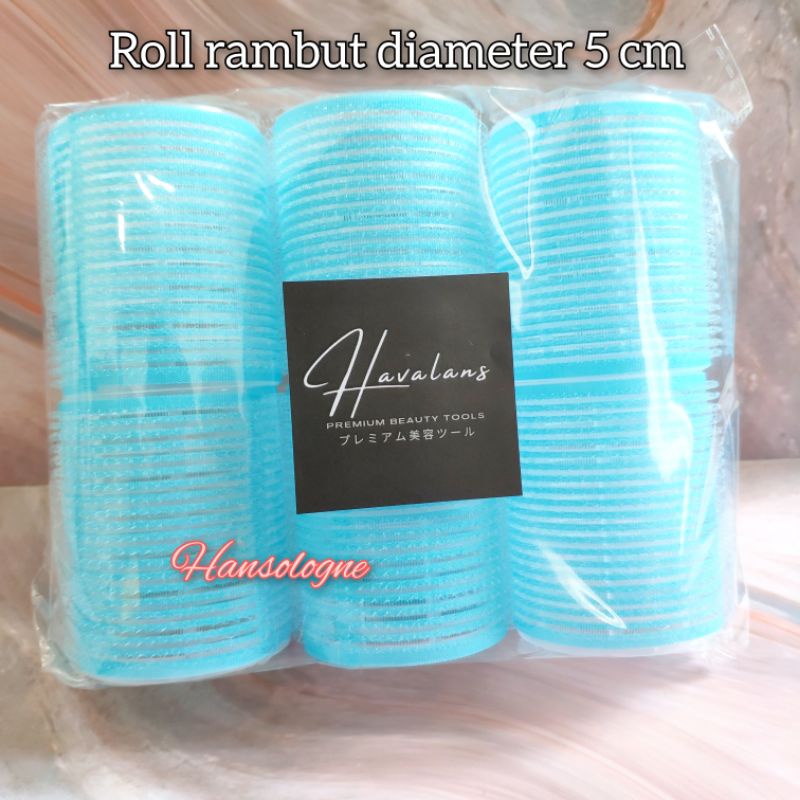 Jual roll gulungan rambut hair curler roller set isi 6 pcs havalans ...