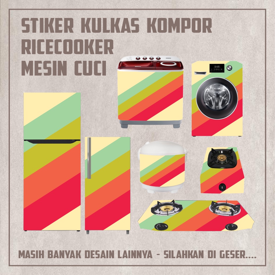 Jual Stiker Mesin cuci Stiker Kulkas 1& 2 pintu Stiker Kompor 1& 2 mata ...