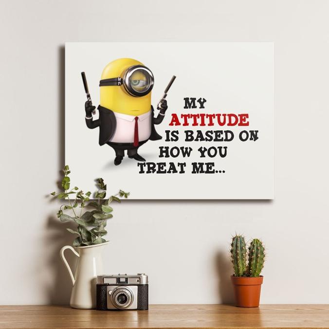 Jual ^^^^^] Poster The Minion Attitude Quotes Funny - Dekorasi Hiasan ...