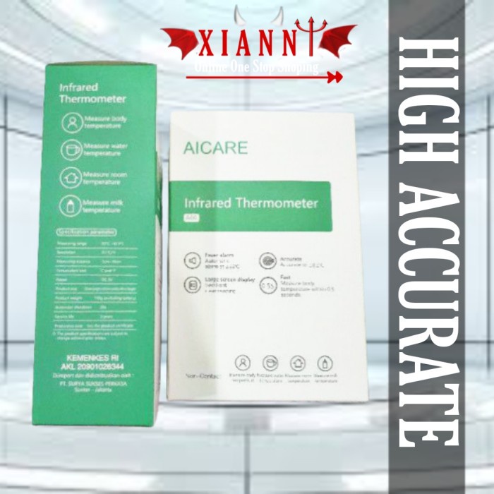 Jual xianny aicare thermogun thermometer digital akl kemenkes accurate ...