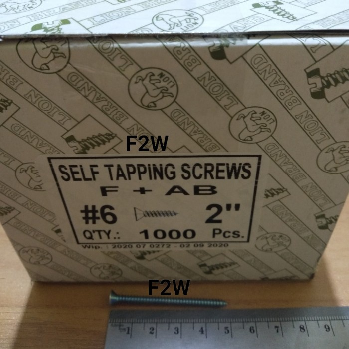 Jual Sekrup Tapping Fab 6 X 2" Moon Lion /Skrup Tapping Screw Aluminium ...