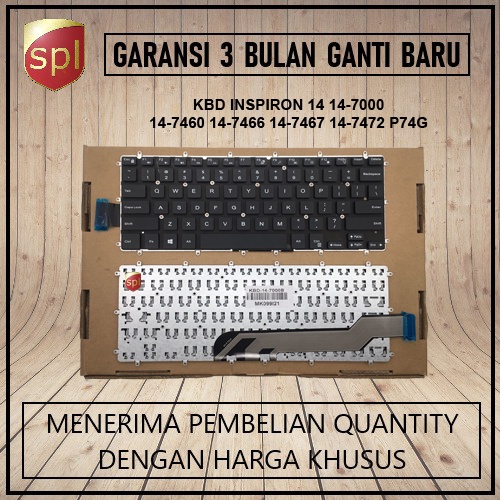 Jual Keyboard Laptop Dell Inspiron 14 14-7000 14-7460 14-7466 14-7467 ...