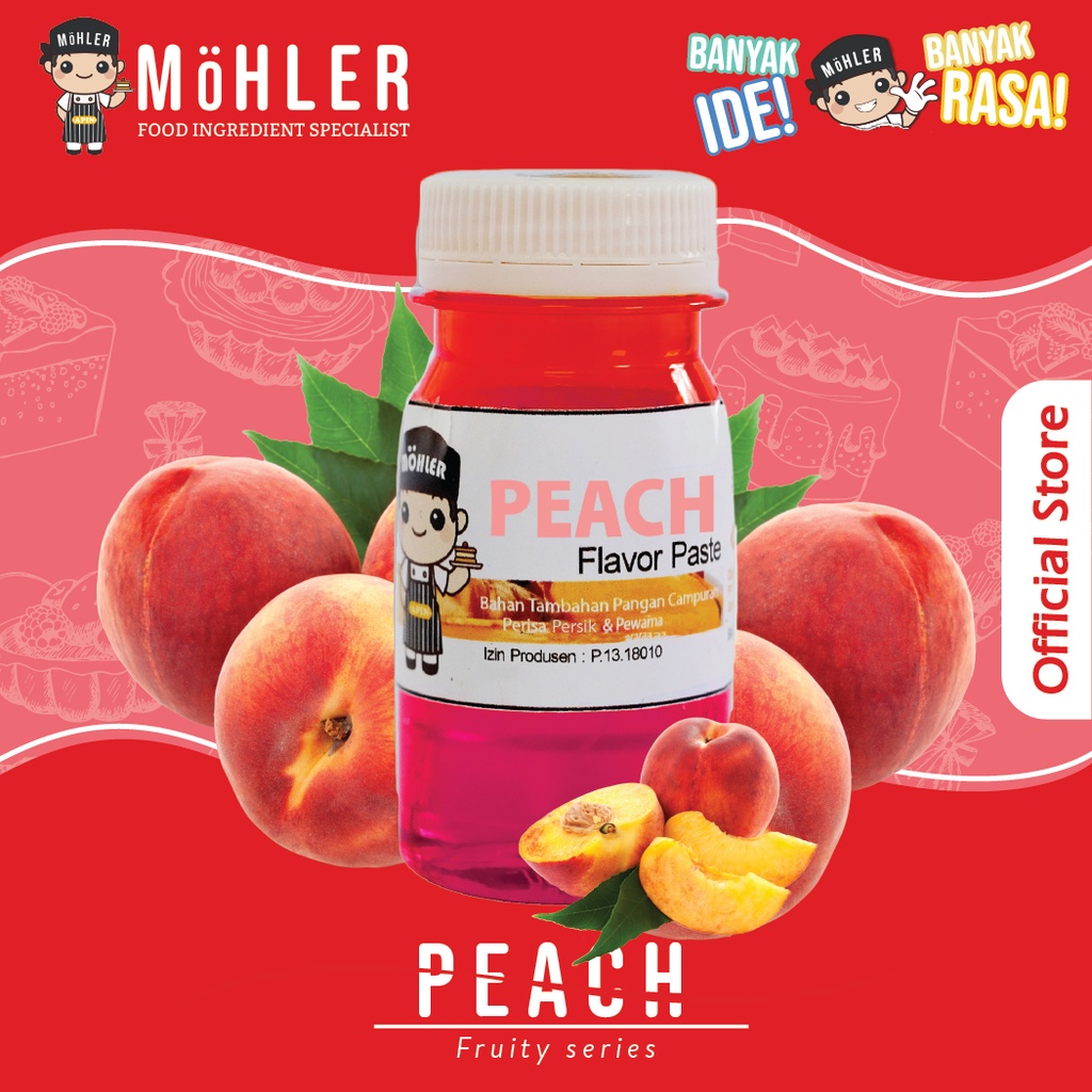 Jual MOHLER Pasta perisa pewarna PEACH | Shopee Indonesia