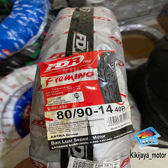 Jual BAN MOTOR TUBELESS FDR FLEMINO (90/90-14) (80/90-14) ORIGINAL BEST ...