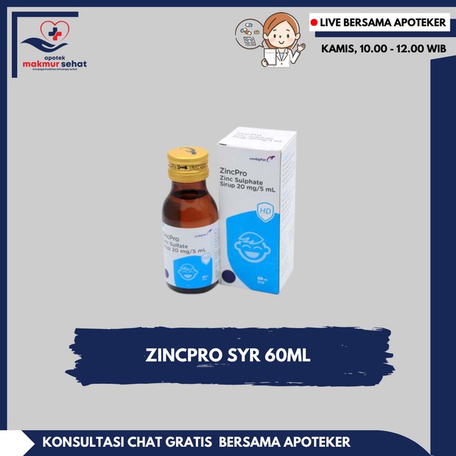 Jual Zincpro Sirup 60 ml | Shopee Indonesia