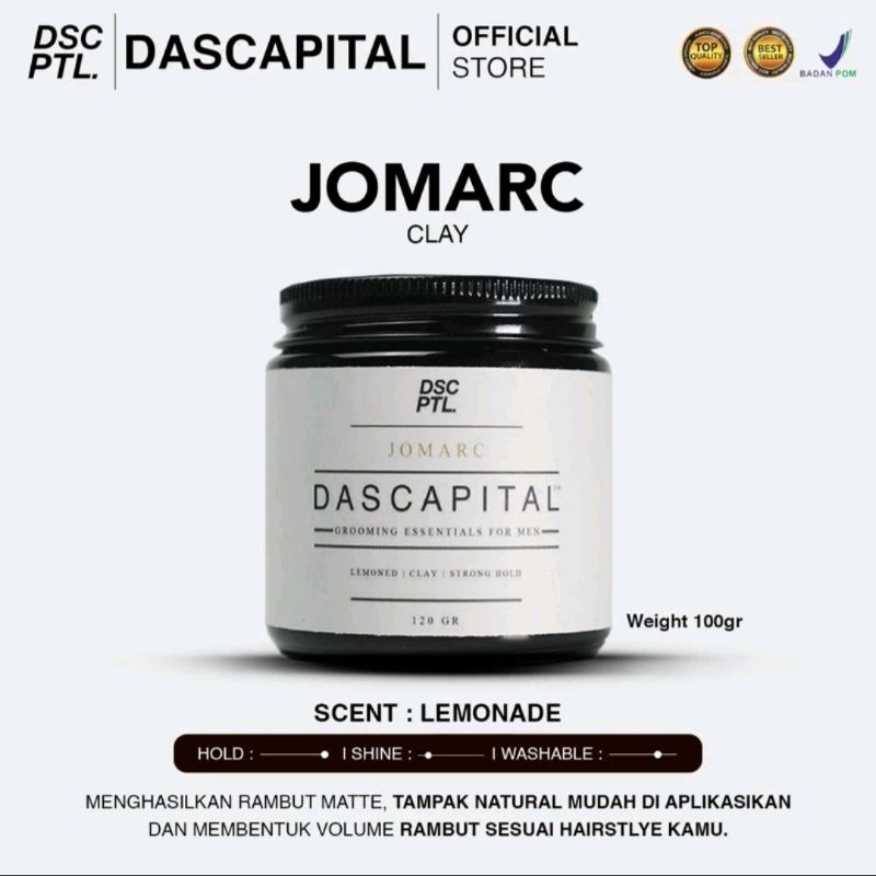 Jual Dascapital Jomarc Clay Glasses 100Gr 100 Gr 100 Gram Pomade Pria ...
