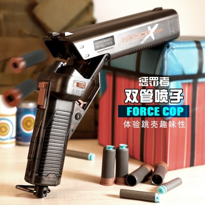 Jual Shotgun Dx-12 Punisher Double Barrel Shell Ejecting Nerf Blaster ...