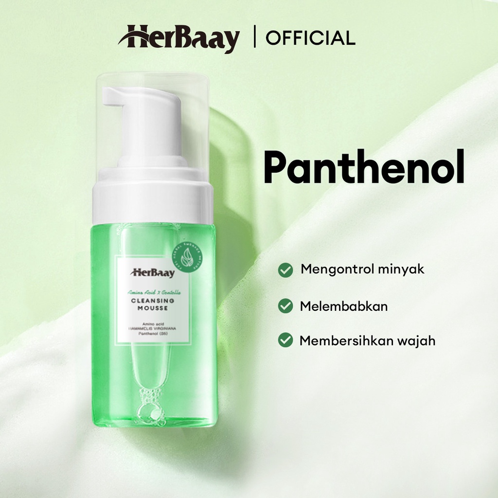 Jual HerBaay [BPOM] Amino Acid * Centella Cleansing Mousse Hydrating ...